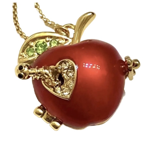 Betsey Johnson | Jewelry | Betsey Johnson Gold Tone Back To School Red ...